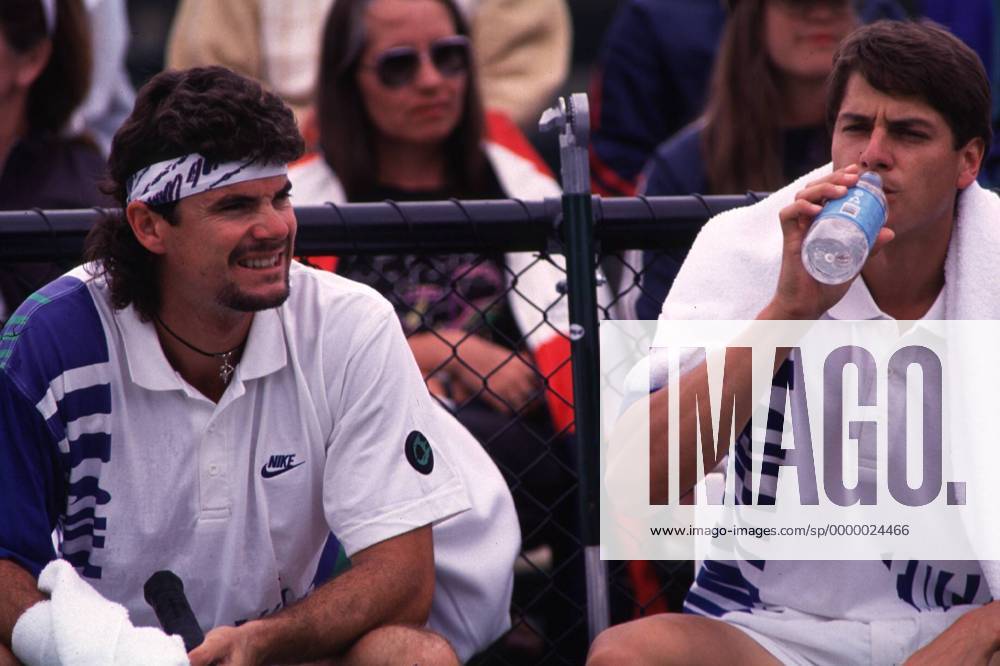 Todd Witsken und Scott Davis während einer Spielpause Tennis Herren ATP ...
