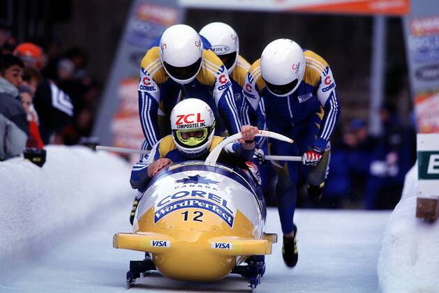 Kanada 1mit Pilot Pierre Lueders, Dave Mc Eachern, Ricardo Greenidge ...