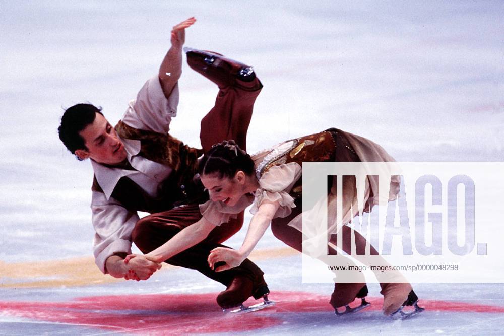 Galit Chait mit Partner Sergey Sakhnovsky aus Israel in Pose auf dem ...