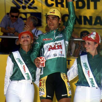 Dsamolidin Abdoujaparov Uzbekistan from Team Polti in green jersey ...