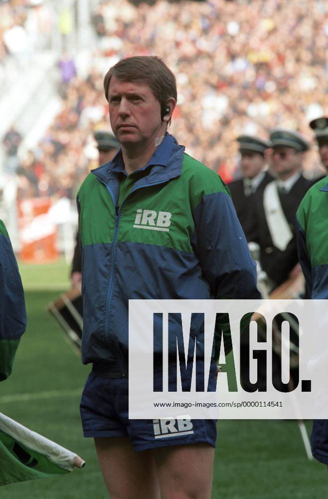 Jim Fleming, Schottland, Schiedsrichter im Rugby Rugby Länderspiel ...
