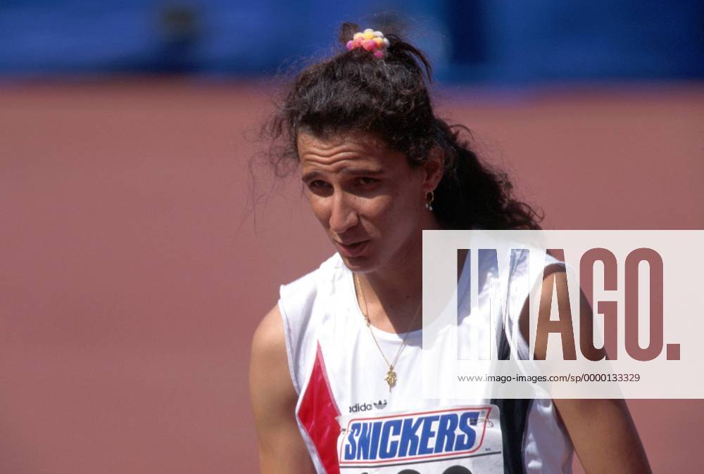 Ghada Shouaa (Syrien) legt die Stirn in Falten Leichtathletik WM Damen ...