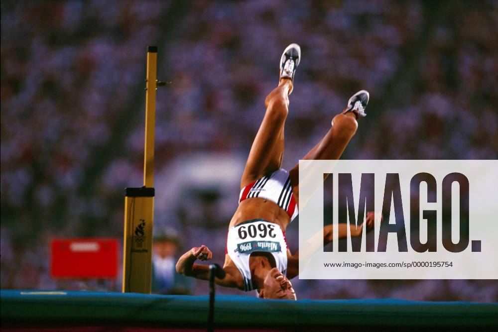 Hanne Haugland (Norwegen) bei einem Fehlversuch Leichtathletik OS ...