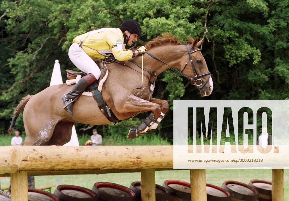 Dr. Matthias Baumann auf Carramar Dylan beim Sprung über dem Biertisch ...