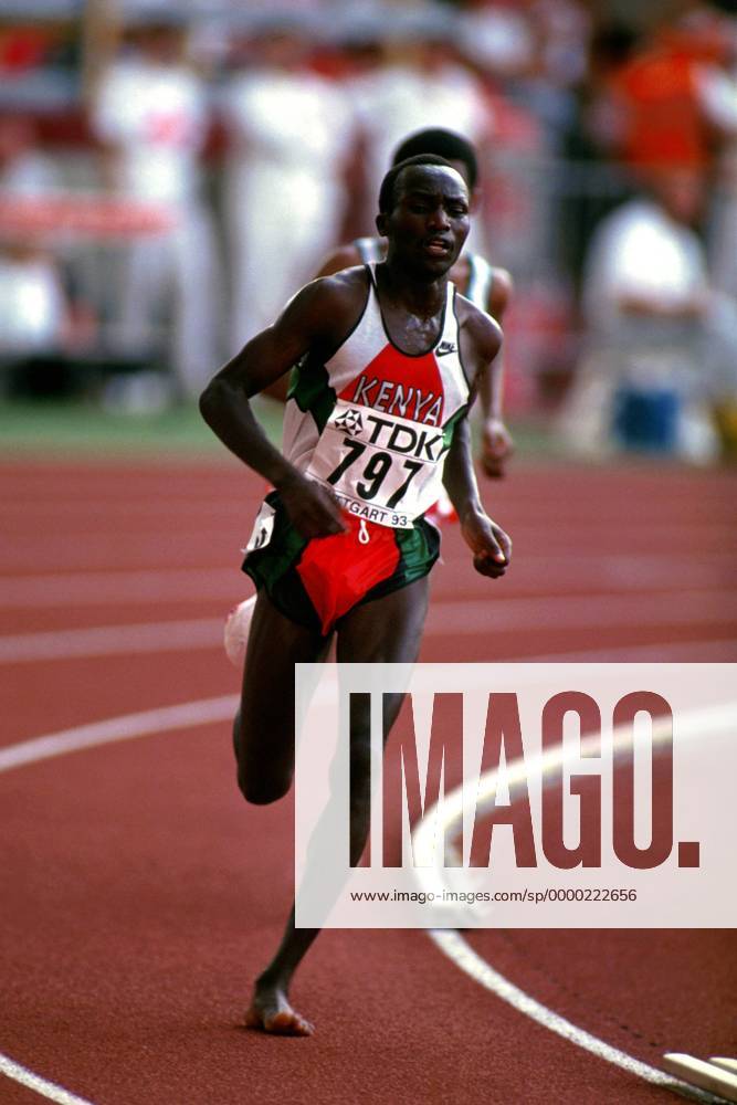 Moses Tanui ist mit nur einem Schuh unterwegs Leichtathletik WM Herren ...