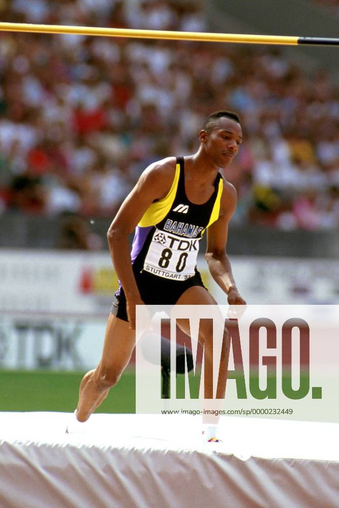 Troy Kemp (Bahamas) steigt zufrieden von der Matte Leichtathletik WM ...