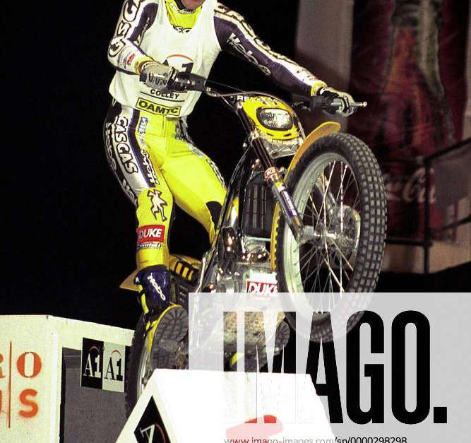 Steve Colley (Großbritannien) auf seiner Gas Gas Motorsport Herren Trial Indoor Weltcup