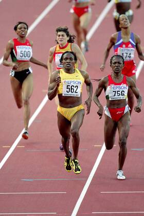 Maria Mutola vor Letitia Vriesde Leichtathletik WM Damen Weltmeisterschaft