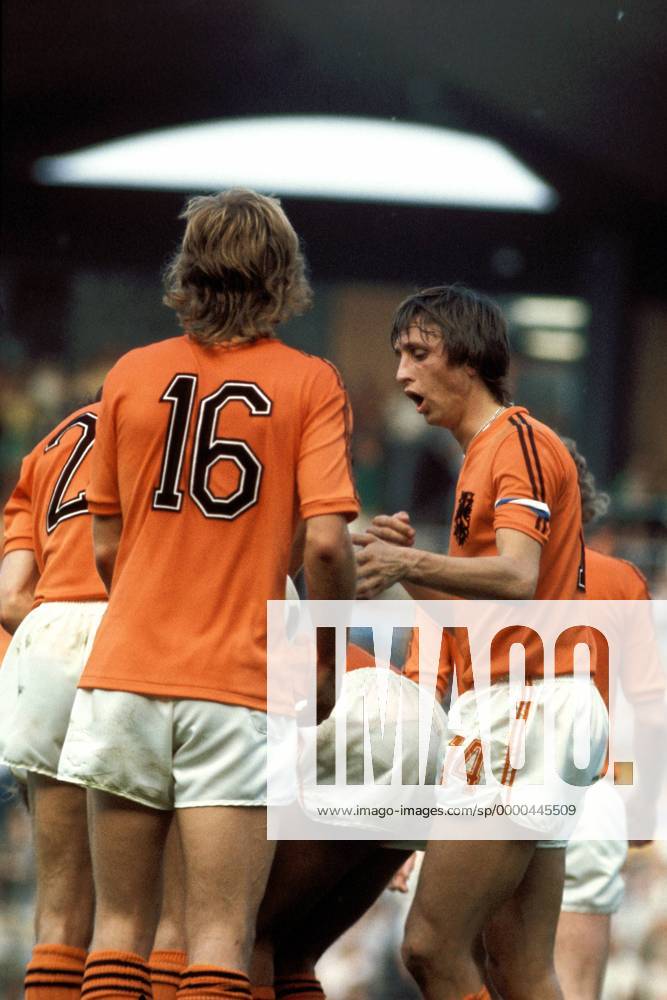 Johnny Rep und Johan Cruyff Fußball WM Herren Weltmeisterschaft 1974 ...