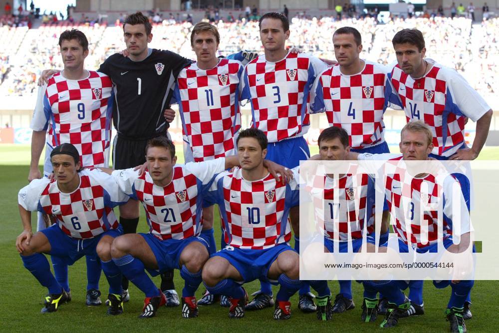 Mannschaftsfoto Kroatien, hinten v.li.: Davor Suker, Stipe Pletikosa ...