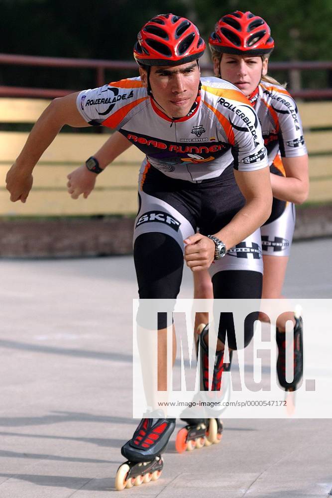 Jorge Botero (vorne., Kolumbien) und Ashley Horgan (hinten, USA, beide ...