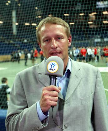 Sportmoderator Uwe Semrau (Deutschland) vom DSF, berichtet live aus ...