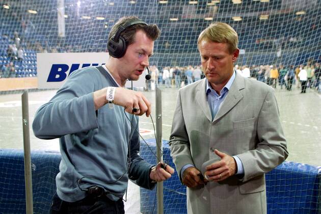 Sportmoderator Uwe Semrau (Deutschland) vom DSF, berichtet live aus ...