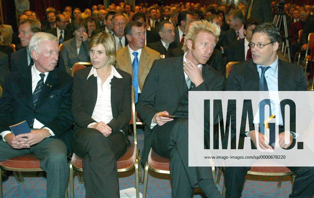 V.li.: DTB-Ehrenpräsident Dr. Claus Stauder, Anke Huber, Boris Becker ...