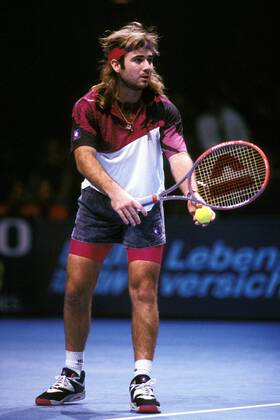Andre Agassi (USA) - Aufschlag Tennis WM Herren ATP Weltmeisterschaft ...
