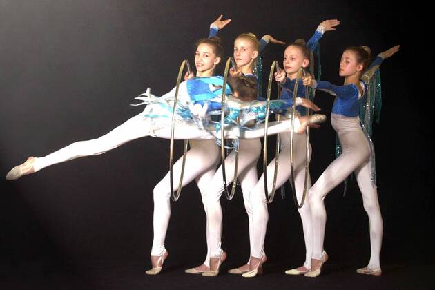 Die deutsche Junioren-Nationalmannschaft, hinten v.li.: Juliane Weigel ...