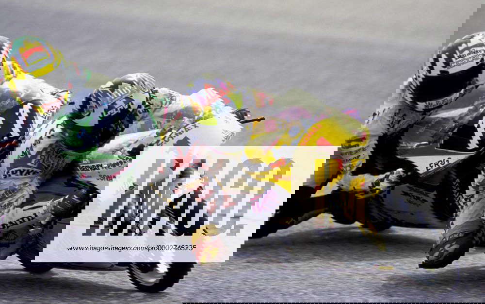 Dirk Raudies (vorn, Deutschland) auf seiner Honda Motorsport WM Herren ...