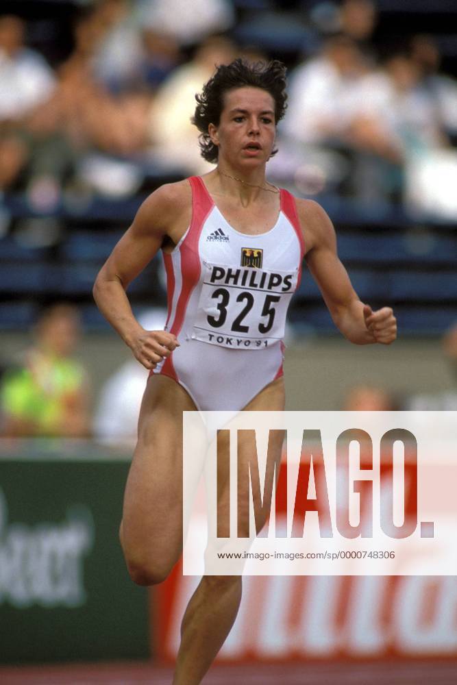 Grit Breuer (Deutschland) Leichtathletik WM Damen Weltmeisterschaft 1991, 400m, 400 m, Meter, Vdia