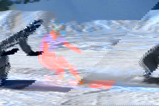 Sandra Farmand (Deutschland) - frontside turn Snowboard WM Damen FIS ...