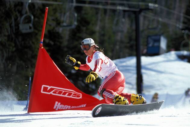Sandra Farmand - frontside turn Snowboard WM Damen FIS ...