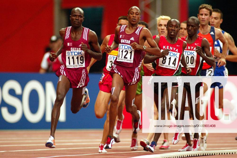 3000m Hindernislauf v. li.: Khamis Abdullah Saifeldin, Saif Saaeed Shaheen (beide Qatar), Reuben Kos