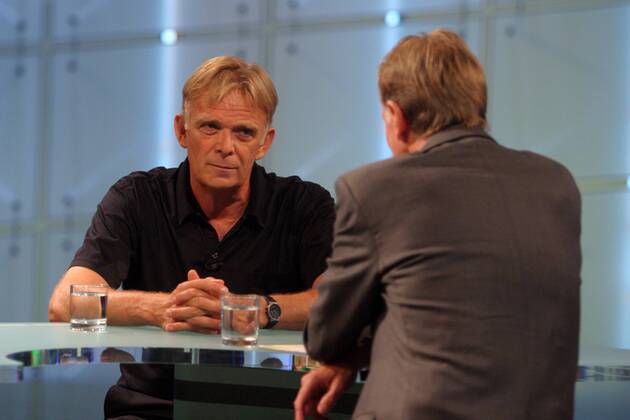 Trainer Volker Finke zu Gast bei ZDF-Moderator Wolf Dieter Poschmann im ...