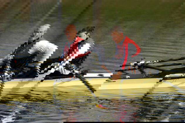 Andreas Hajek (li.) und Max Schramm (beide HRV Böllberg Nelson beide ...