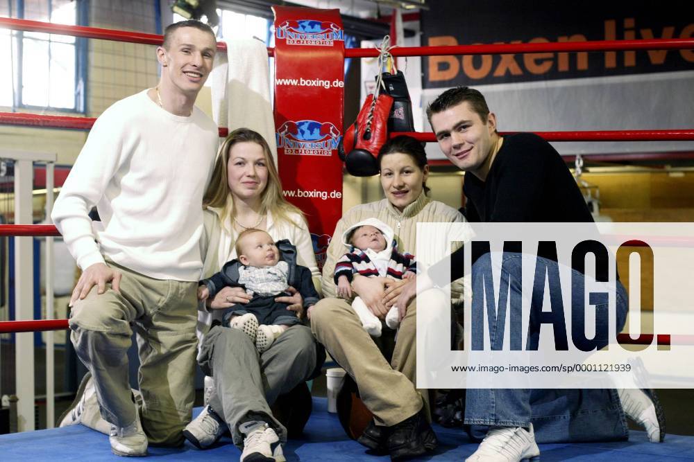 Mario Veit mit Freundin Antje und Sohn Dustin Noel, daneben Aleksander ...