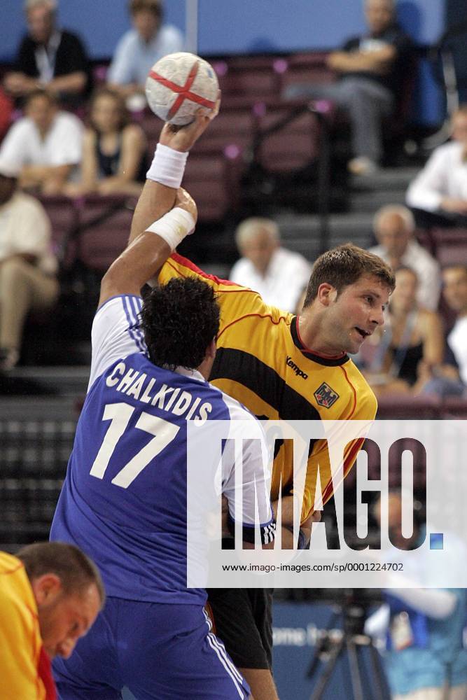 Daniel Stephan gegen Giorgos Chalkidis Handball OS Sommer Herren ...