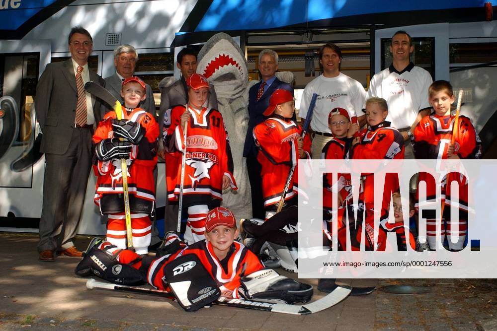 Sponsorentermin der Kölner Haie mit den Verkehrsbetrieben: Chris Rogles ...