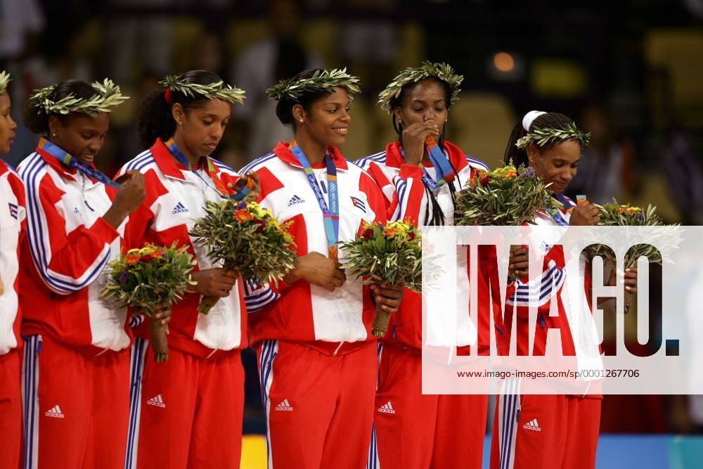 Bronzemedaillengewinner Kuba, v. re.: Yumilka Ruiz Luaces, Rosir ...