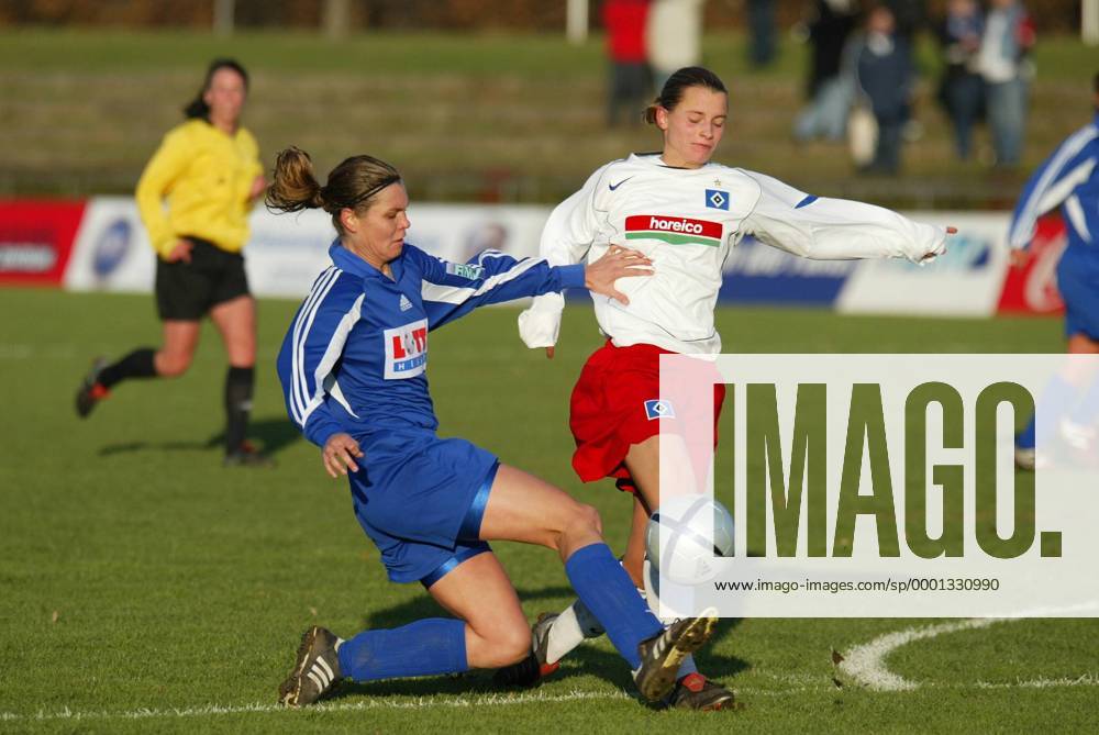 Louise Hansen (li., FFC Frankfurt) gegen Sarah Günther (HSV) Fußball 1 ...