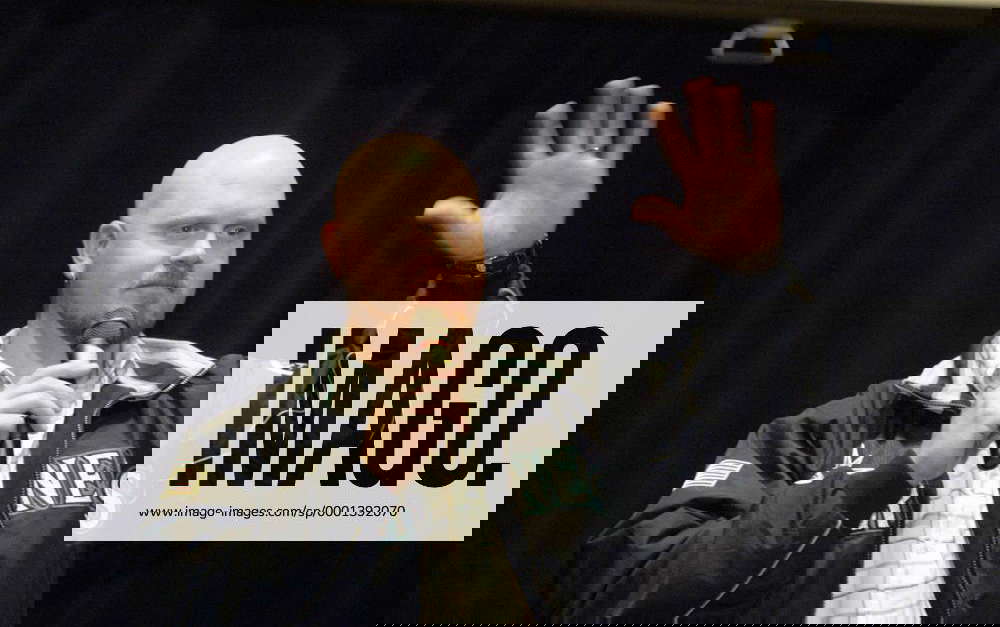 Bucky Jacobsen (Seattle Mariners) hält eine Rede vor amerikanischen ...