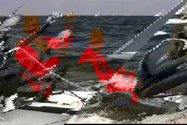 Steuermann Dr. Wolfgang Hunger und Vorschoter Holger Jess haben jede ...