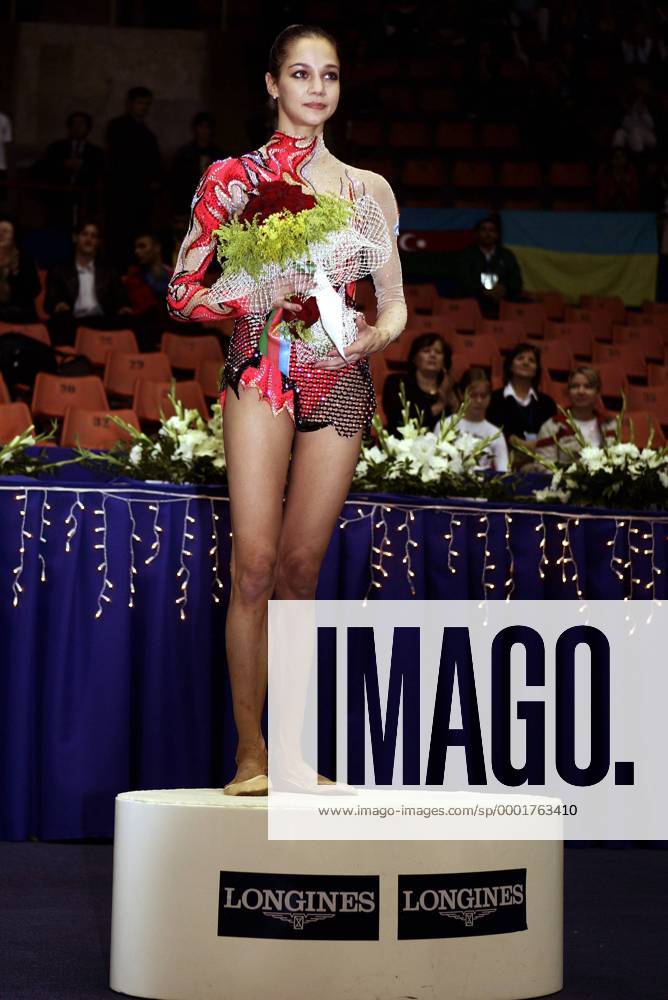 Siegerehrung Weltmeisterschaft 2005 in Baku: Irina Tschaschtschina (Rußland) wird Dritte