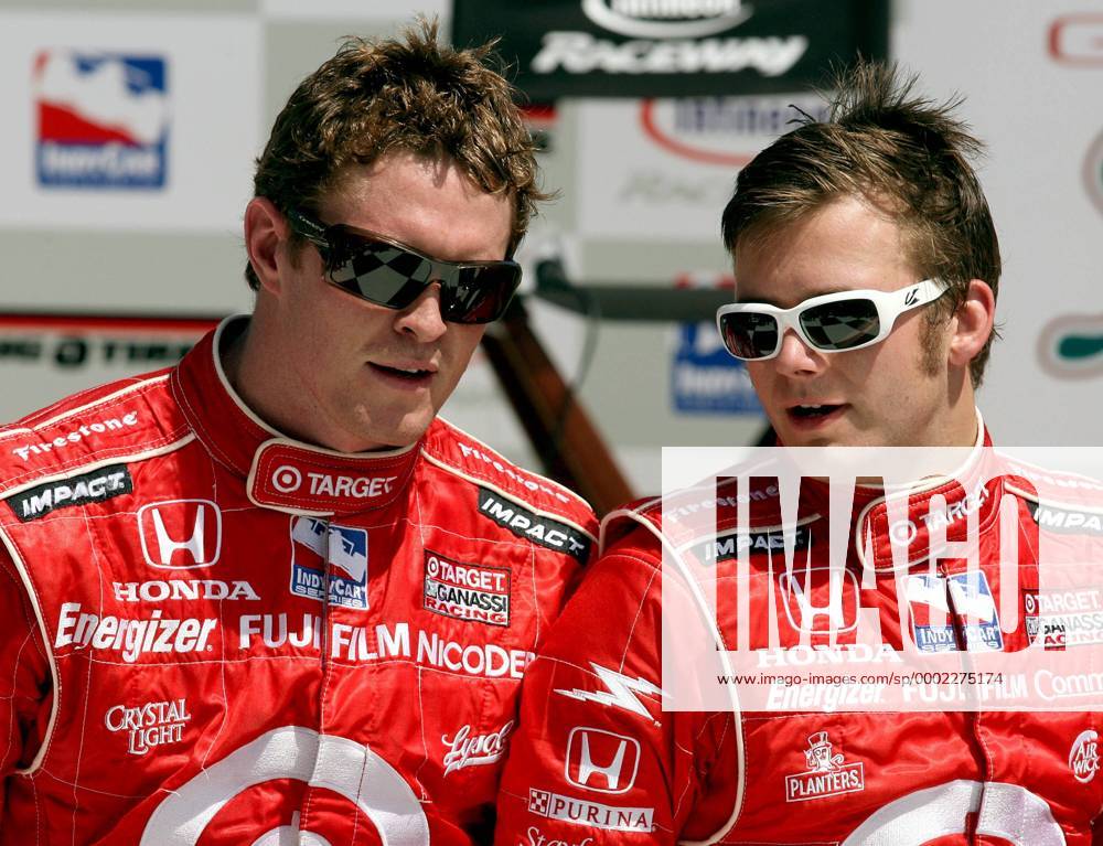 Scott Dixon (Neuseeland, li.) und Teamkollege Dan Wheldon (England ...