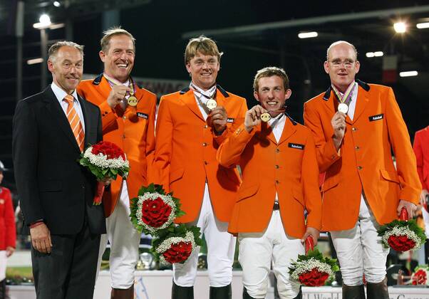 Siegerehrung im Nationenpreis bei den World Equestrian Games 2006 in ...