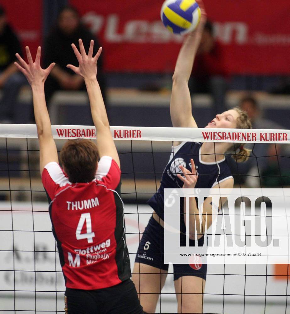 Anne Friedrich - Schmetterschlag gegen Birgit Thumm Volleyball 1. BL ...