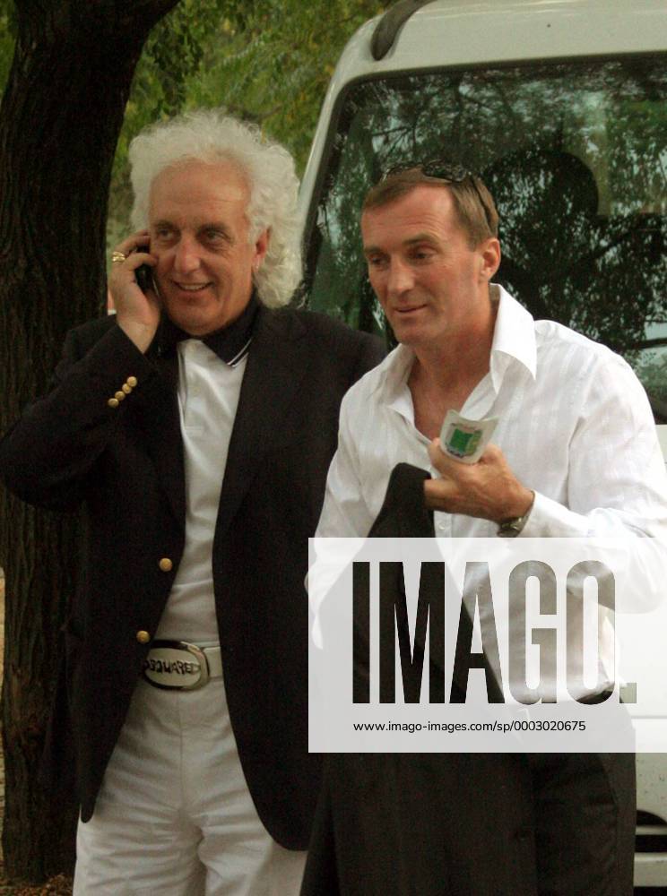 Präsident Ratko Butorovic (Vojvodina Novi Sad, li.) und sein Kollege ...