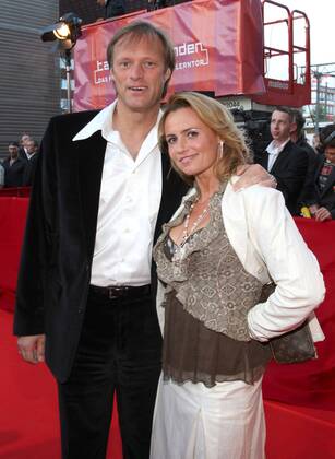 ARD Moderator Gerhard Delling mit seiner Ehefrau Isabelle beim Empfang ...