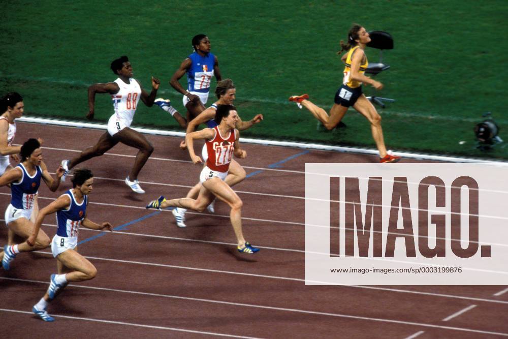 100m Finale der Damen - Ljudmila Kondratjewa vor Marlies Göhr und ...