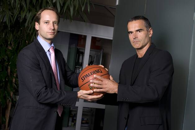 Dirk Bauermann (Deutschland, re.), Bundestrainer und Trainer der Brose ...