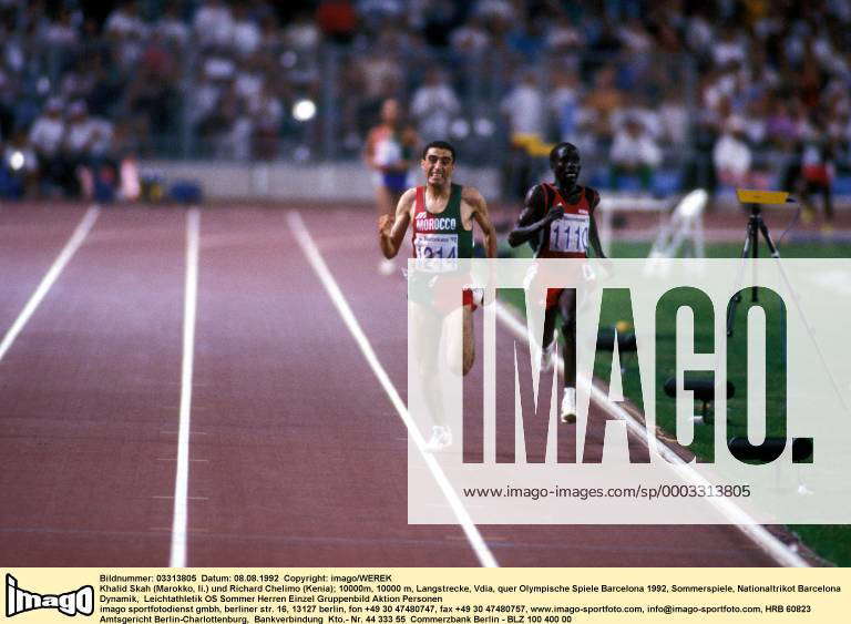 Khalid Skah (Marokko, li.) und Richard Chelimo (Kenia) Leichtathletik ...