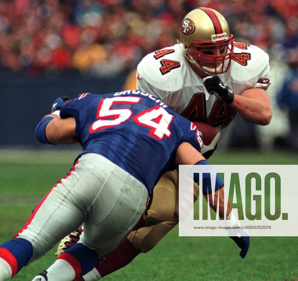 Marc Edwards (San Francisco 49ers, li.) gegen Tedy Brusch (New England Patriots) - (FOX
