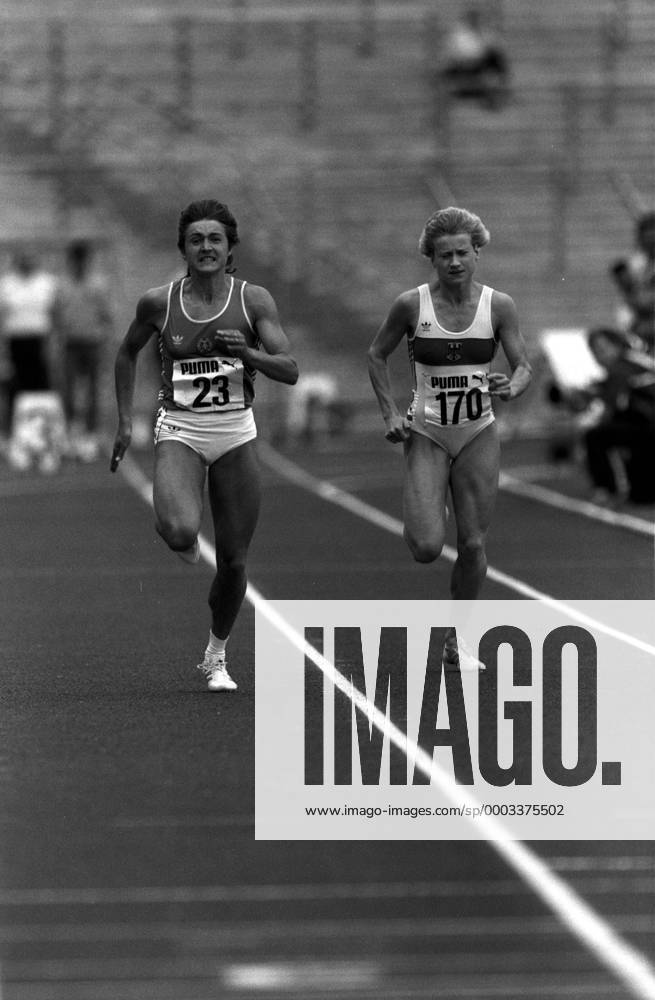 Silke Möller Gladisch und Silke Knoll Leichtathletik Damen Länderkampf ...