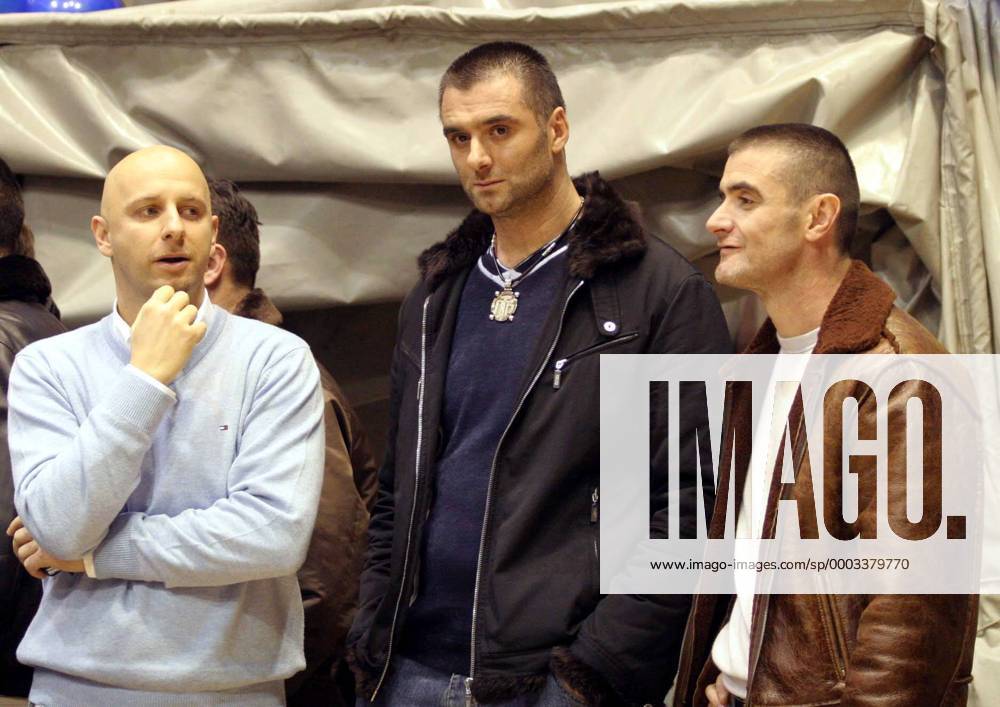 Igor Butulija und die Brüder Nenad sowie Predrag Perunicic am Rande ...