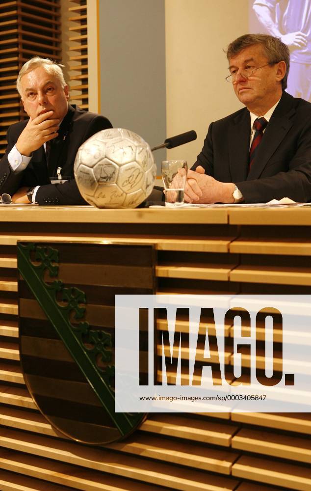 SFV Präsident Klaus Reichenbach und Sachsens Innenminister Dr. Albrecht ...