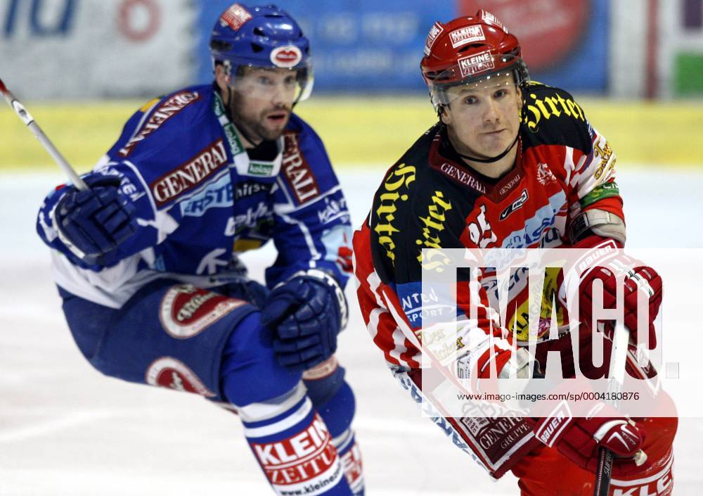 Kirk Furey (Klagenfurt, re.) gegen Justin Mapletoft (Villach ...