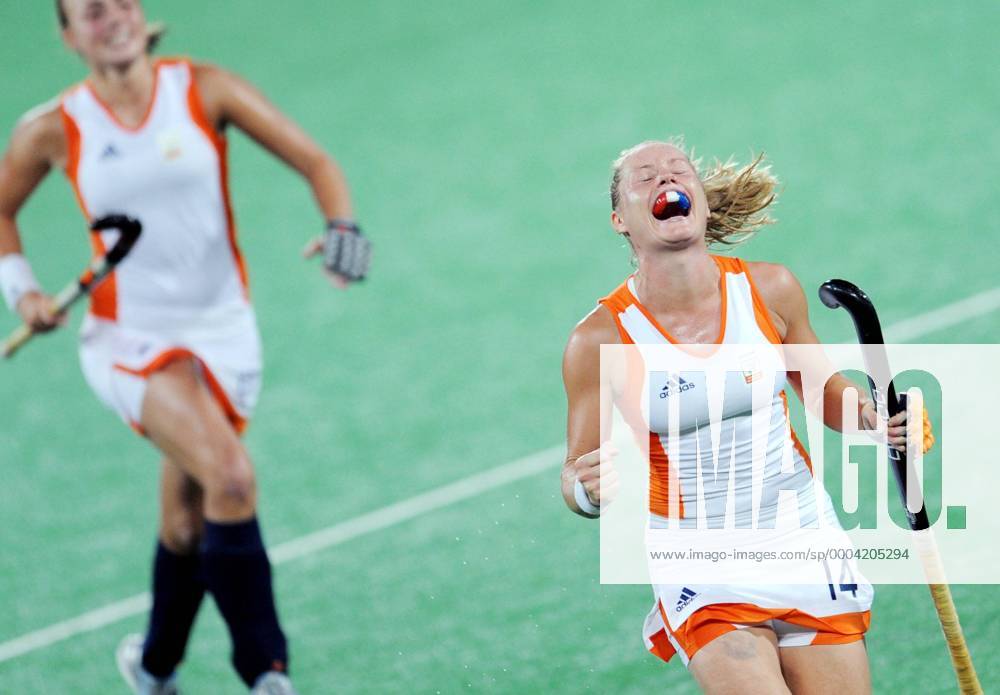 Minke Booij (Niederlande) - Torjubel - Hockey OS Sommer Damen ...