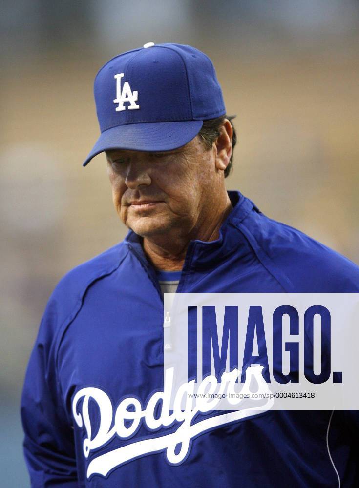 Dodger pitching coach Rick Honeycutt in the second inning during a ...